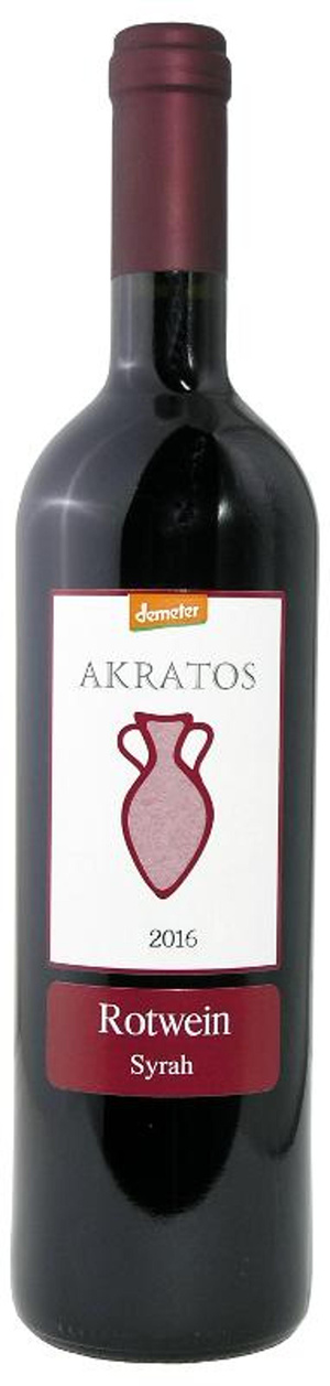 AKRATOS Rotwein Syrah 0,75L - bioLesker